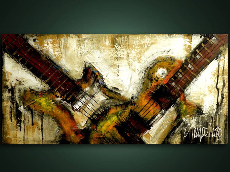 Original Painting Modern Abstract Art by SLAZO 24x48 Made - Etsy