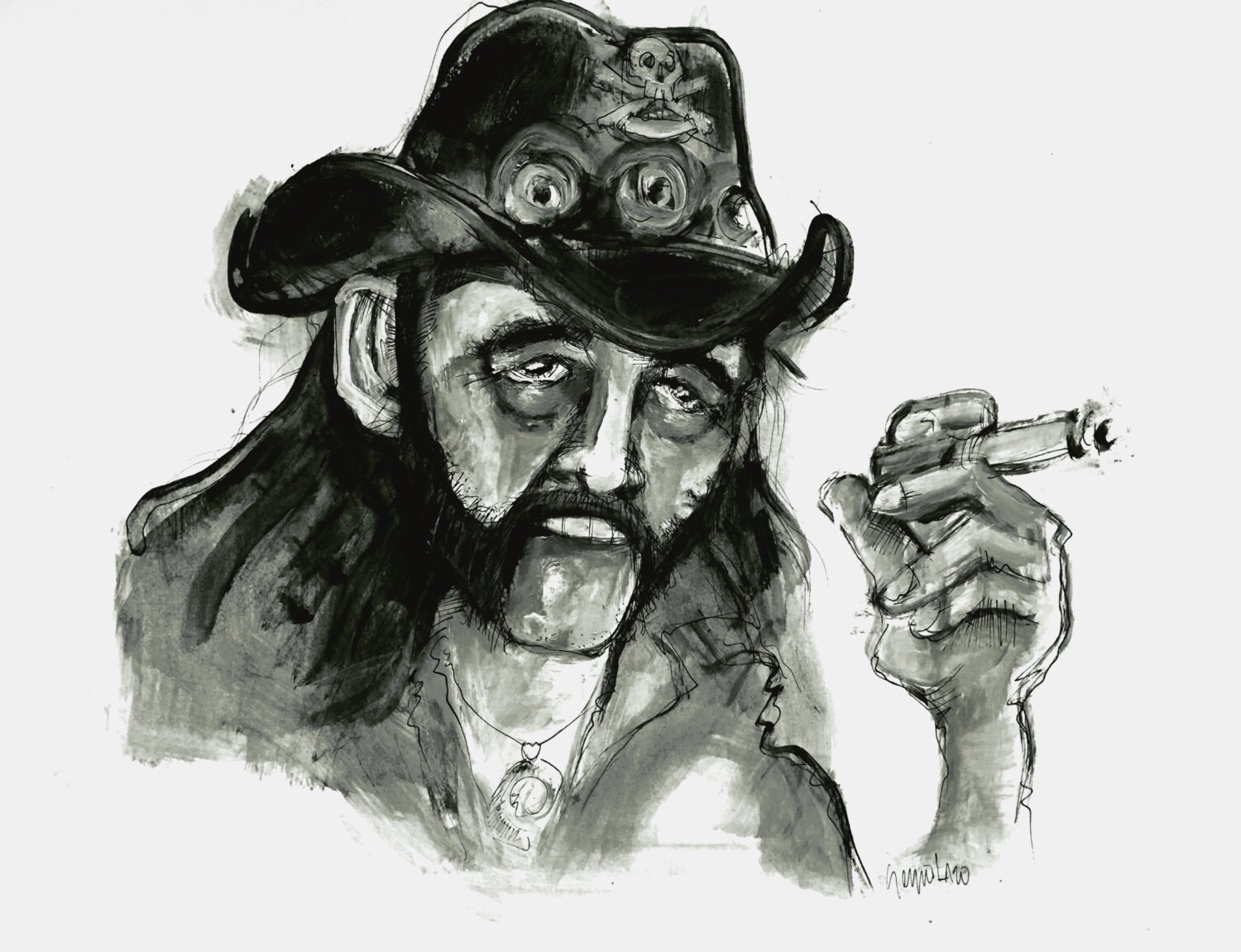 Original Drawing With Frame Lemmy Kilmister Pop Art by SLAZO 16x20 - Etsy