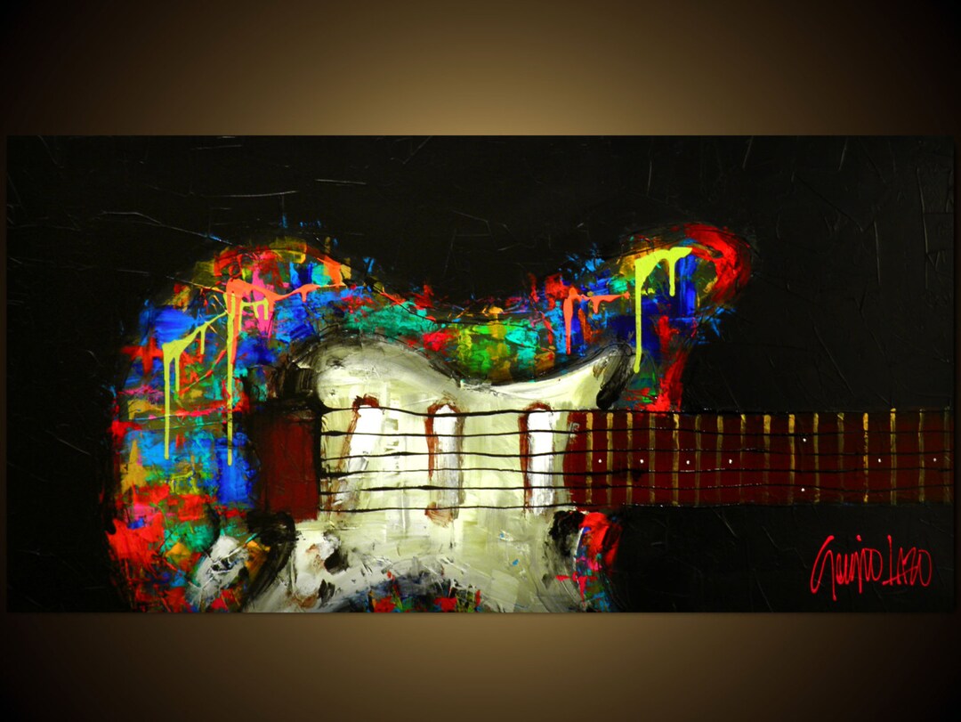 Original Painting - Guitar Art - Abstract Guitar - Modern Abstract Art ...