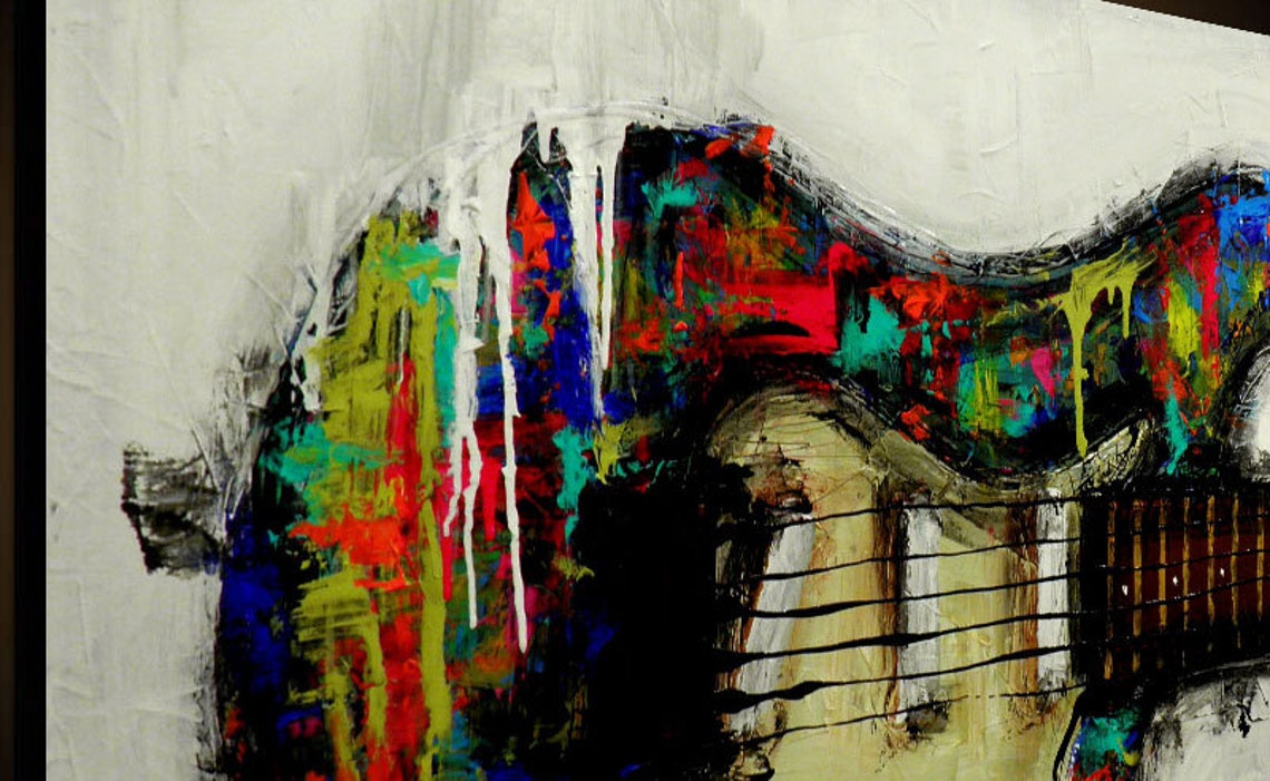 Original Painting Modern Abstract Art by SLAZO 24x48 Made to Order - Etsy