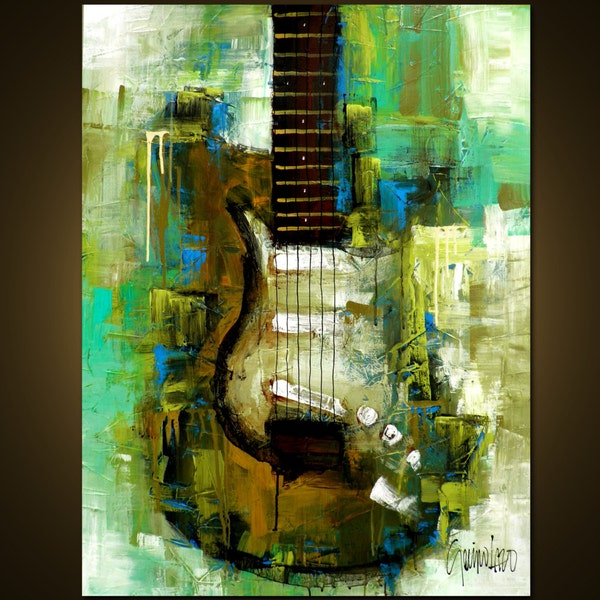 Abstract Guitar Art - Etsy