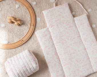 Baby Changing Mat, Beige Toile De Jouy, Cotton Baby Diaper Changing Pad ...