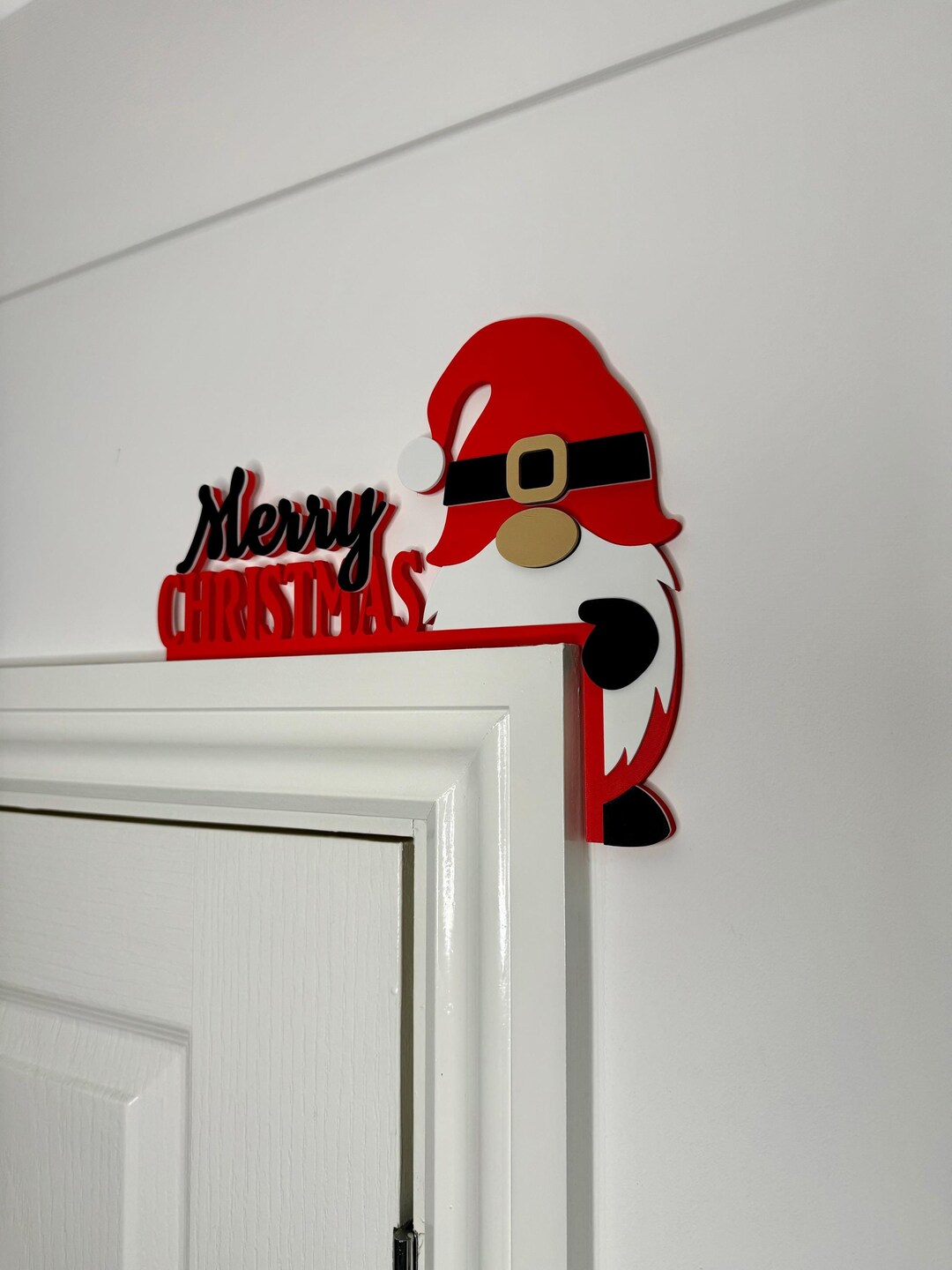 Merry Christmas Santa Gonk, Santa Door Corner Sign, Christmas Gnome ...