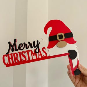 Merry Christmas Santa Gonk, Santa Door Corner Sign, Christmas Gnome ...