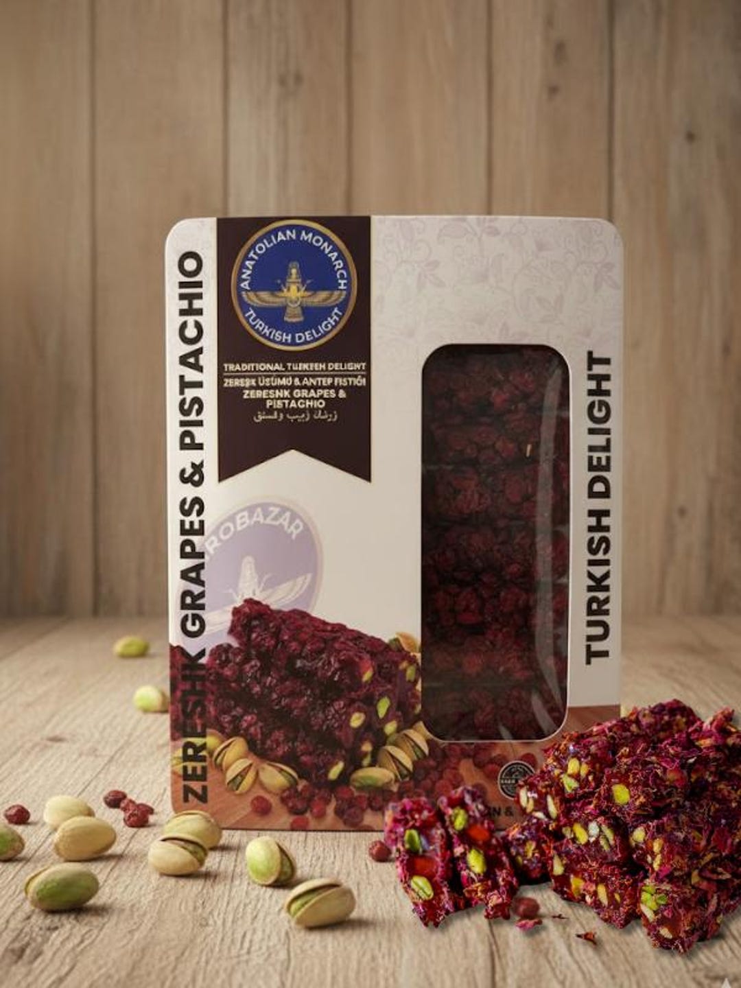 Handmade Zeresk Grapes & Pistachio Turkish Delight 125g Zeresk Turkish ...