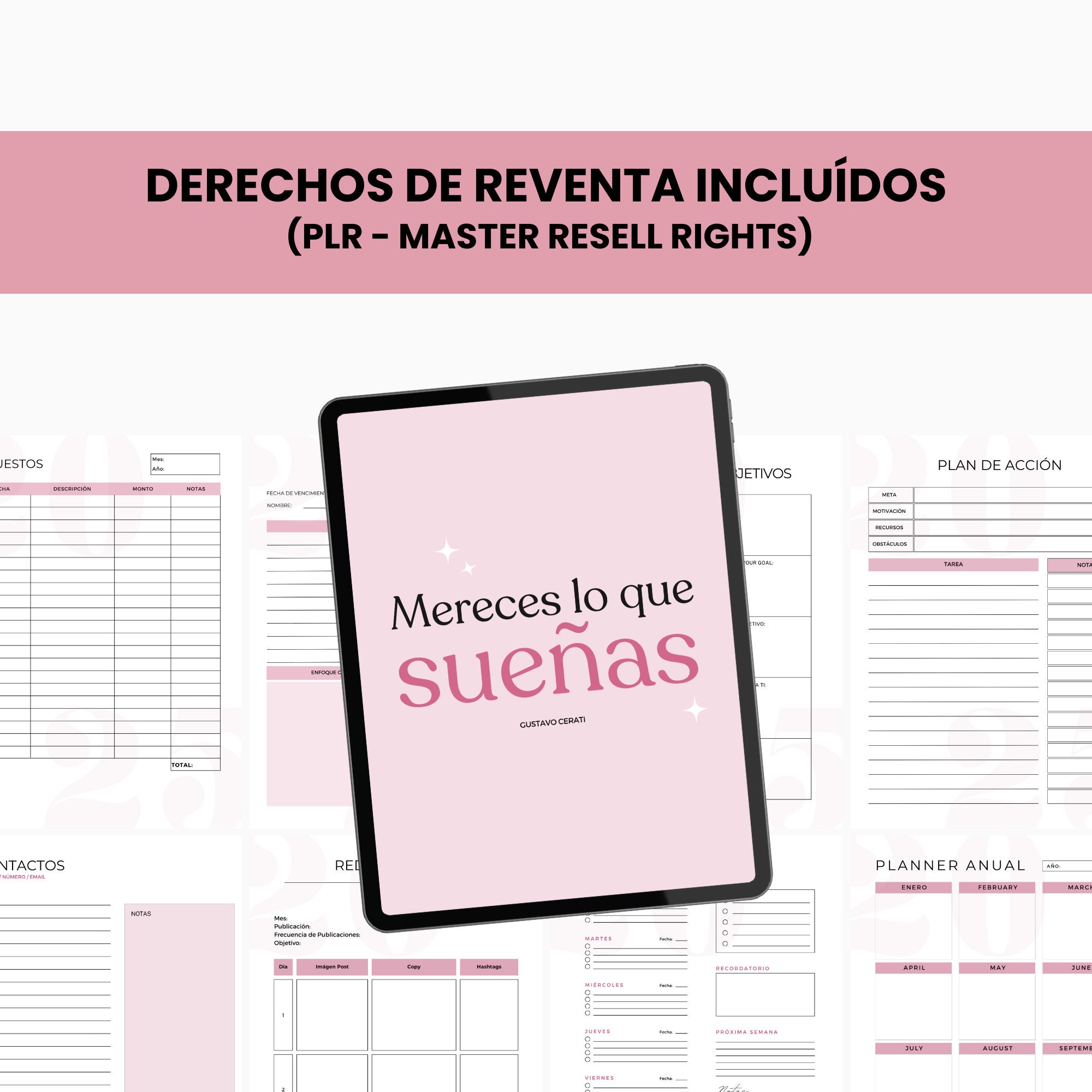 Girl Boss Planner 2025: A4 Printable Canva Template (MRR, PLR) - Etsy