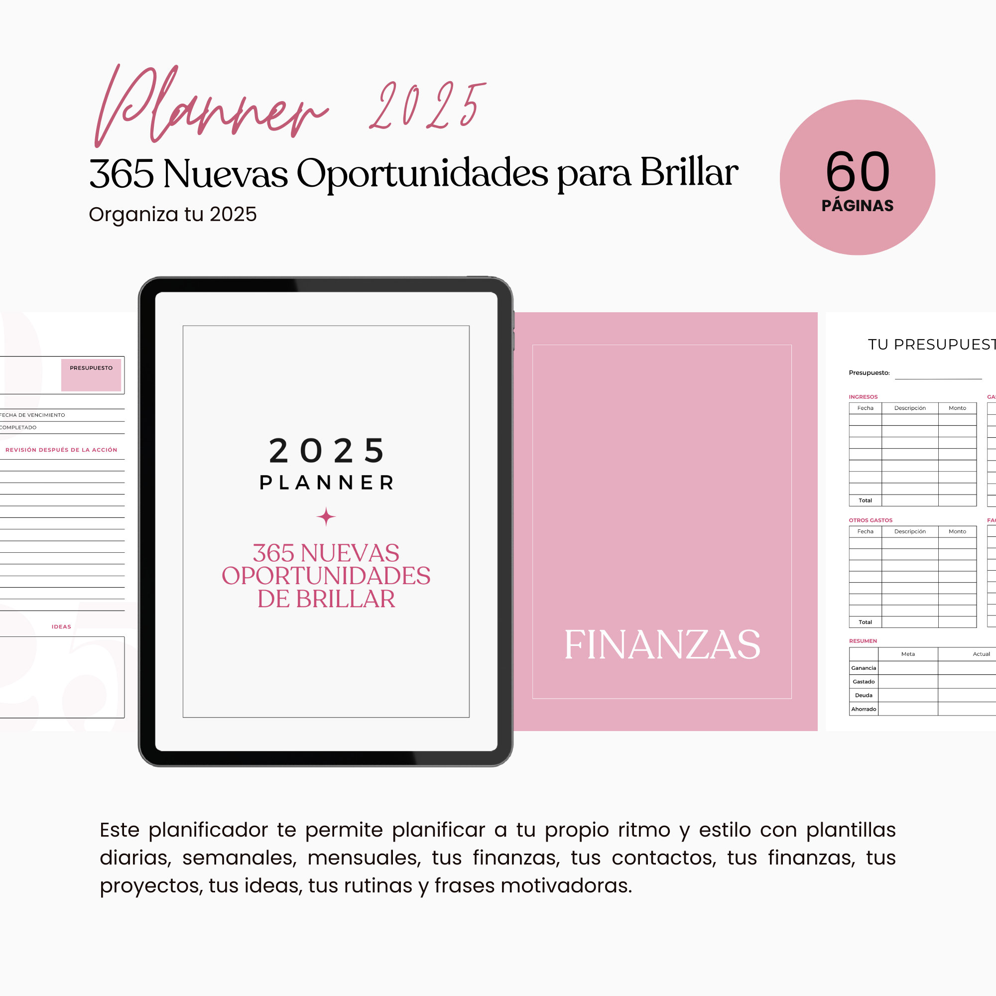 Girl Boss Planner 2025: A4 Printable Canva Template (MRR, PLR) - Etsy