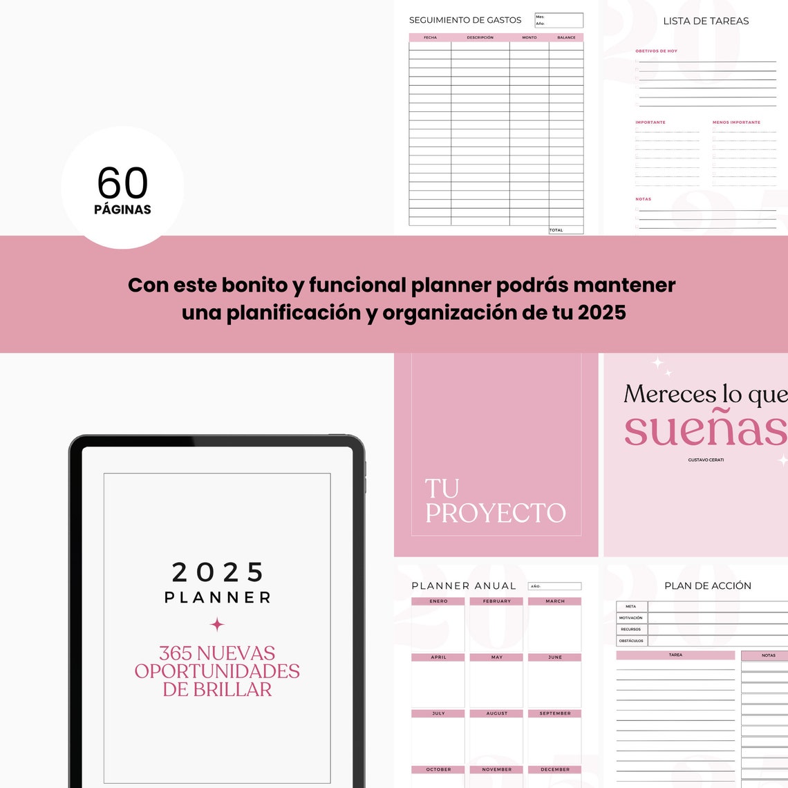 Girl Boss Planner 2025: A4 Printable Canva Template (MRR, PLR) - Etsy