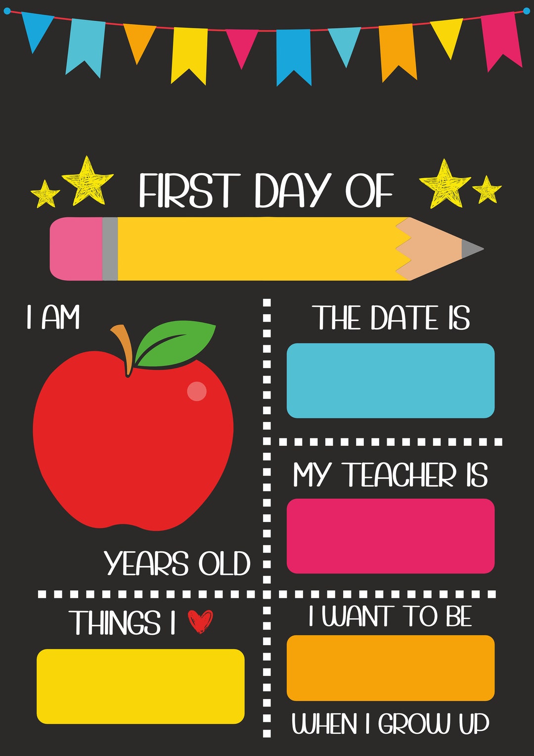 First Day of School Boards - Etsy