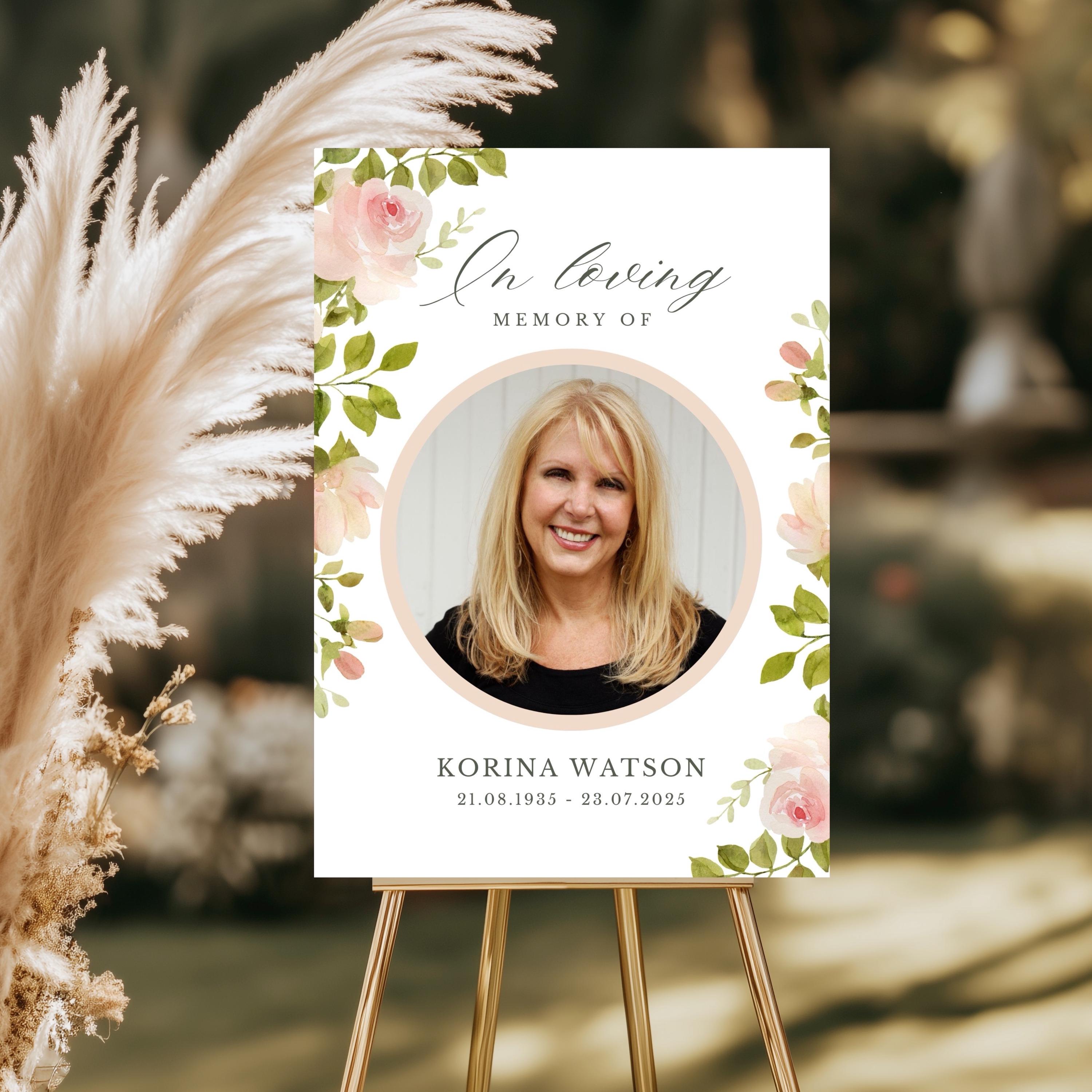 Funeral / Memorial Welcome Board - Etsy