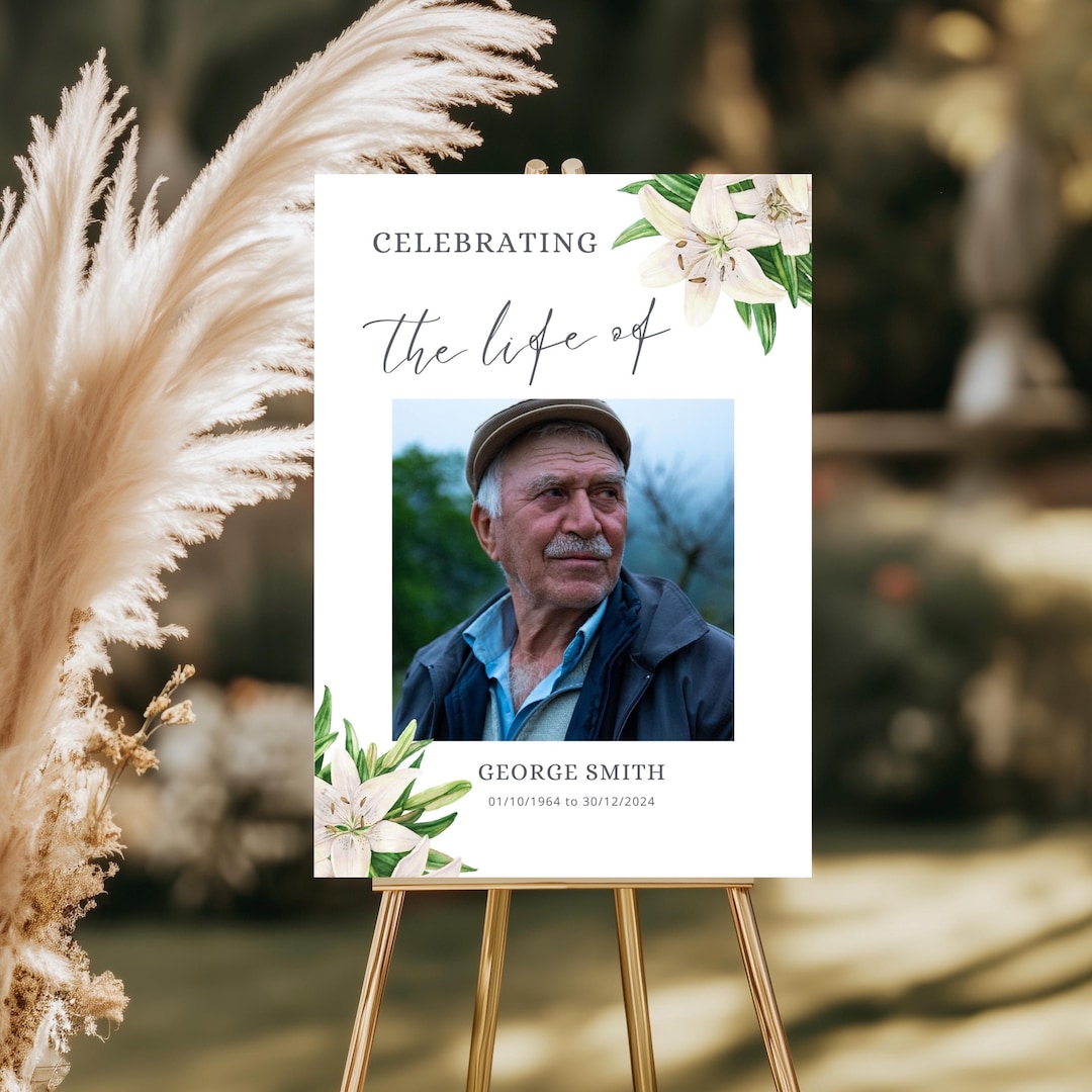 Funeral / Memorial Welcome Board - Etsy