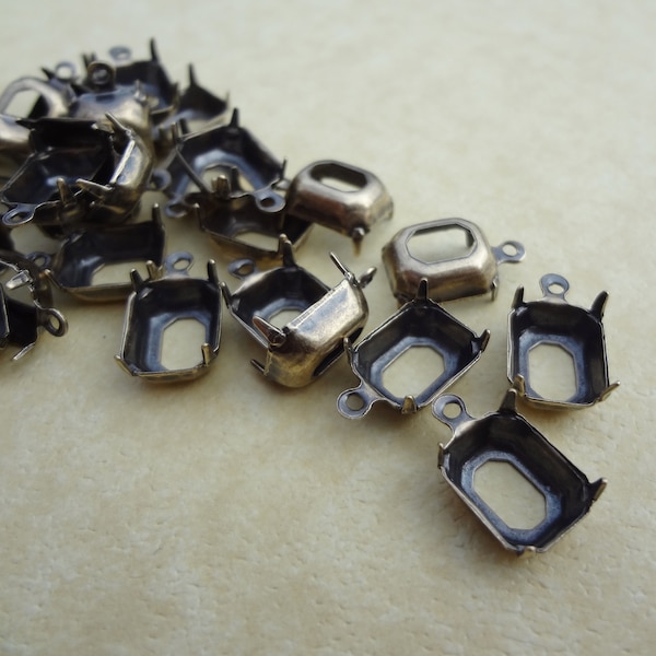 Antique Brass Rhinestone Settings - Etsy