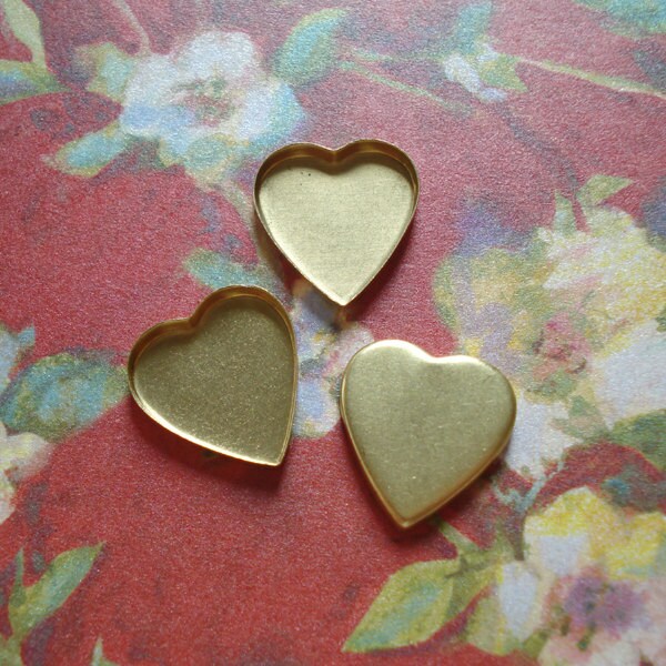 15mm Heart Bezel Flat Back Settings With 2mm Wall for Resin - Etsy