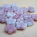 Czech 8x3mm Blue Raspberry Swirl Matte Finish Flat Flower Beads (20 ...