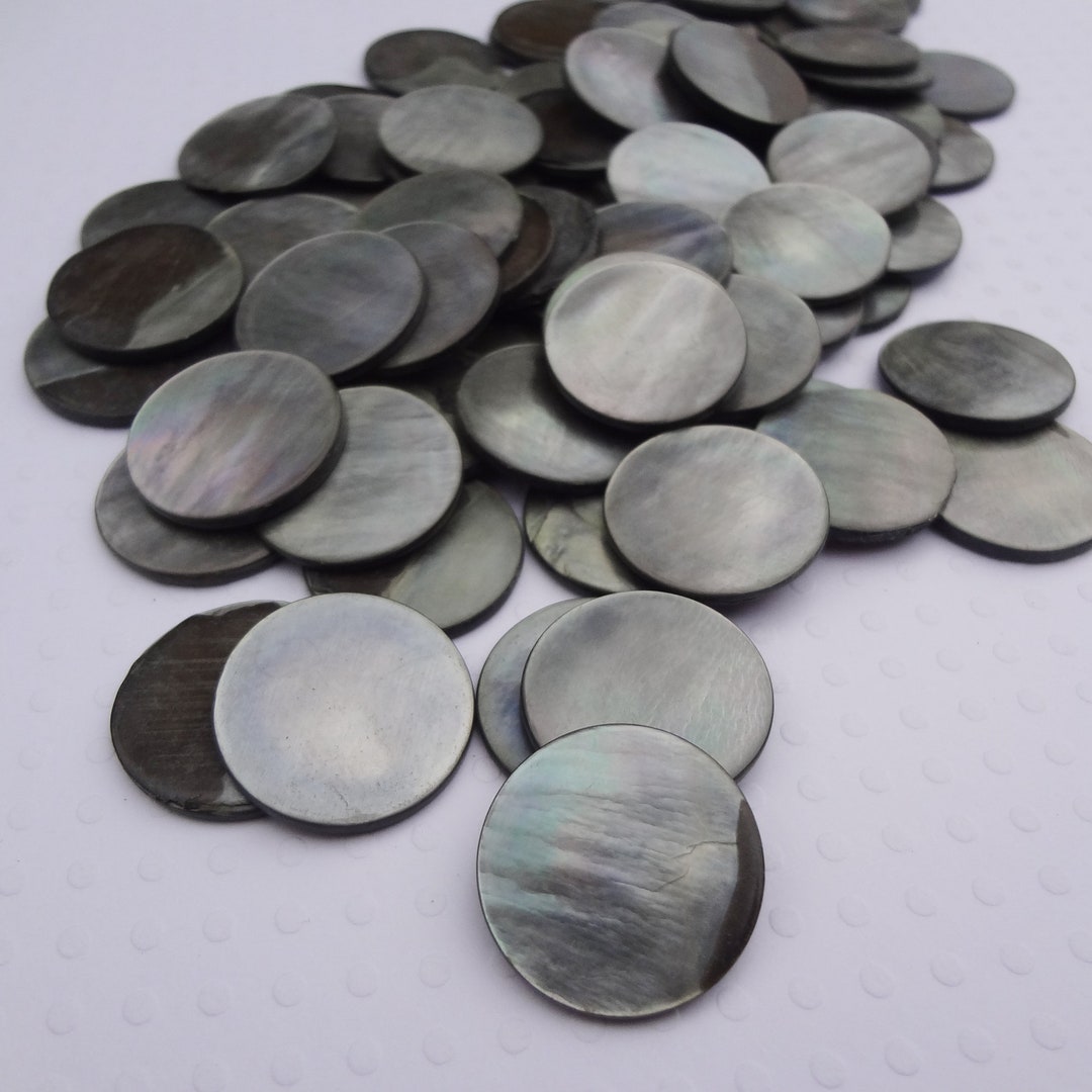 18mm Grey Abalone Sea Shell Round Discs/cabs 24pcs - Etsy