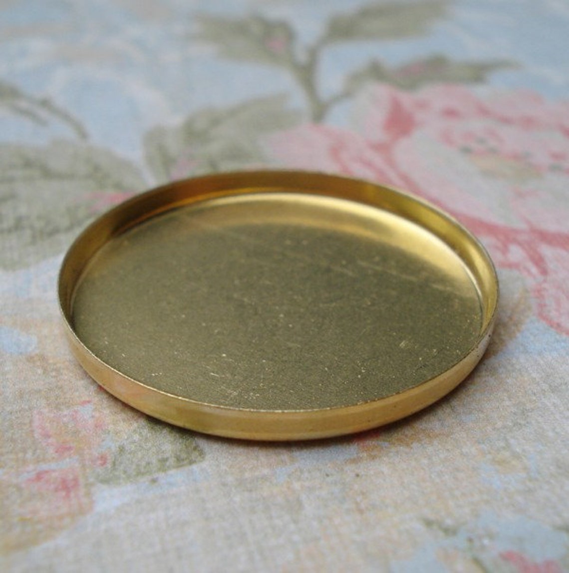 25mm Round Brass Closed Back Bezel Settings With 2.6mm High Wall for ...