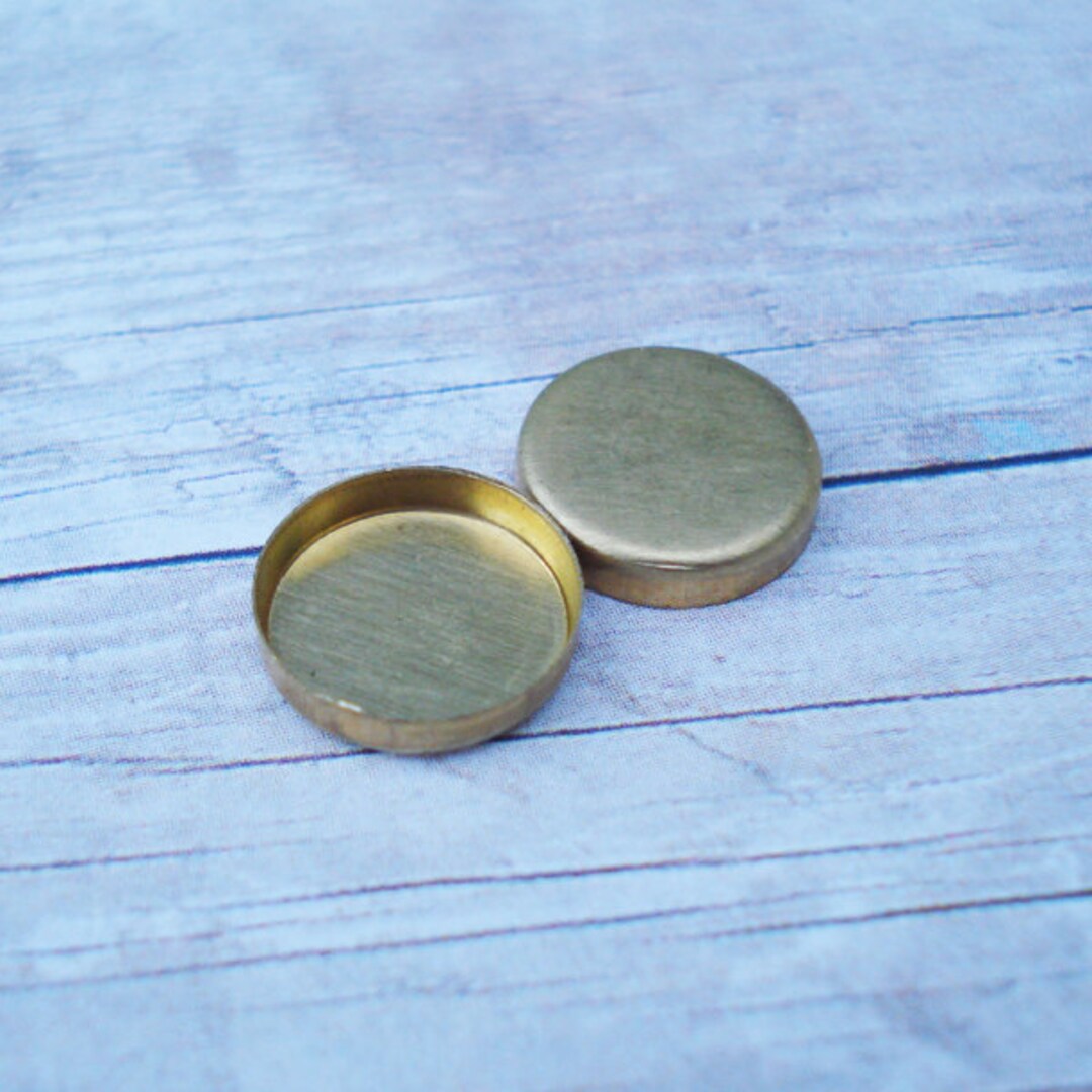 10mm Brass Round Bezel 2mm High Wall Closed Back Settings for Resin ...