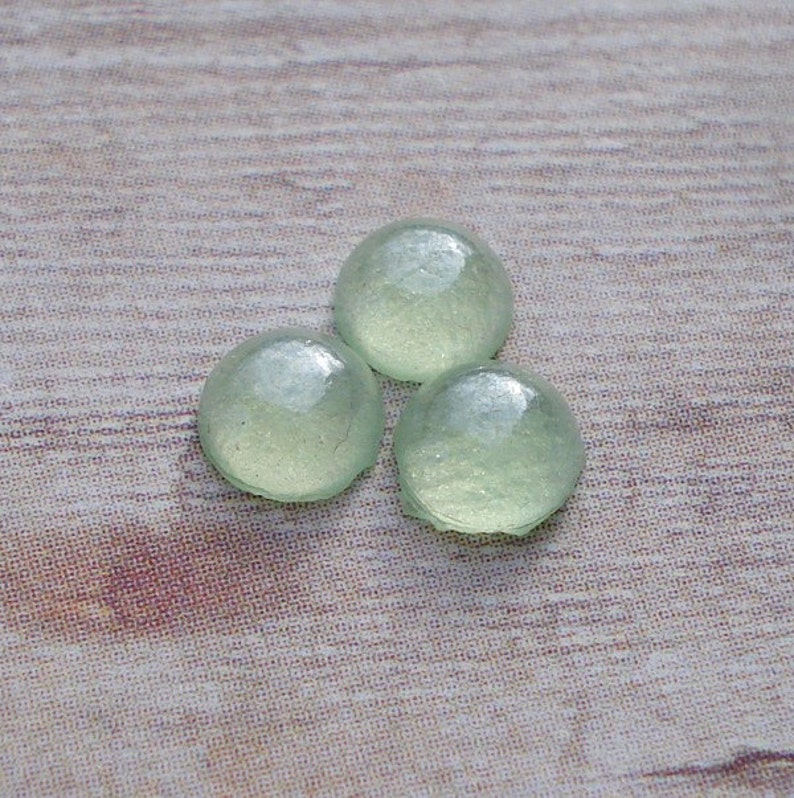 4.5mm Light Green Pearl/Opal Flat Back Unfoiled Round Glass | Etsy