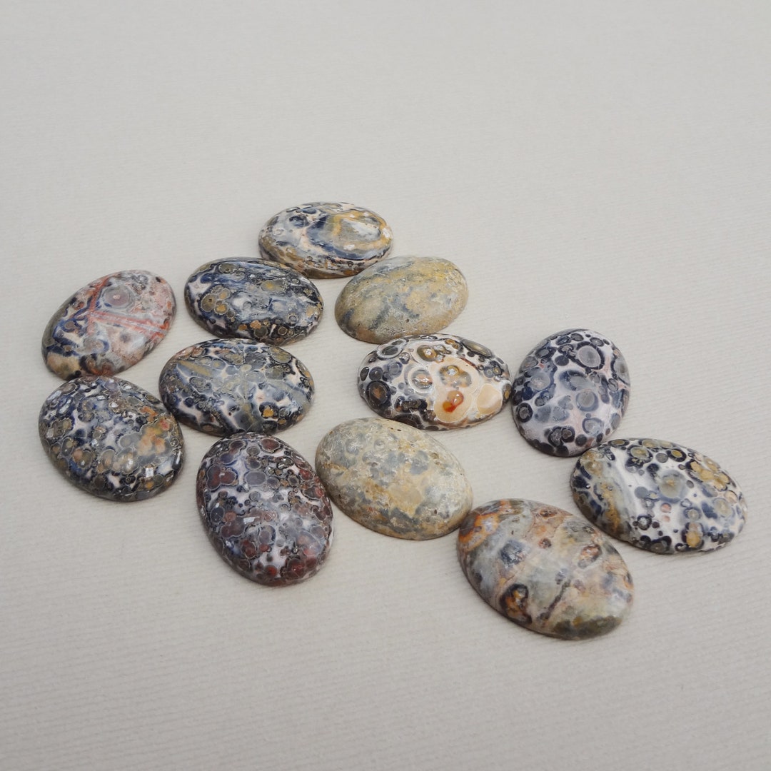 25x18mm Leopard Skin Agate Flat Back Smooth Top Mineral Cab 1pc - Etsy