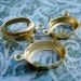 14x10mm Gold Plated 1 Ring Open Back Oval Rhinestone Prong Settings for ...