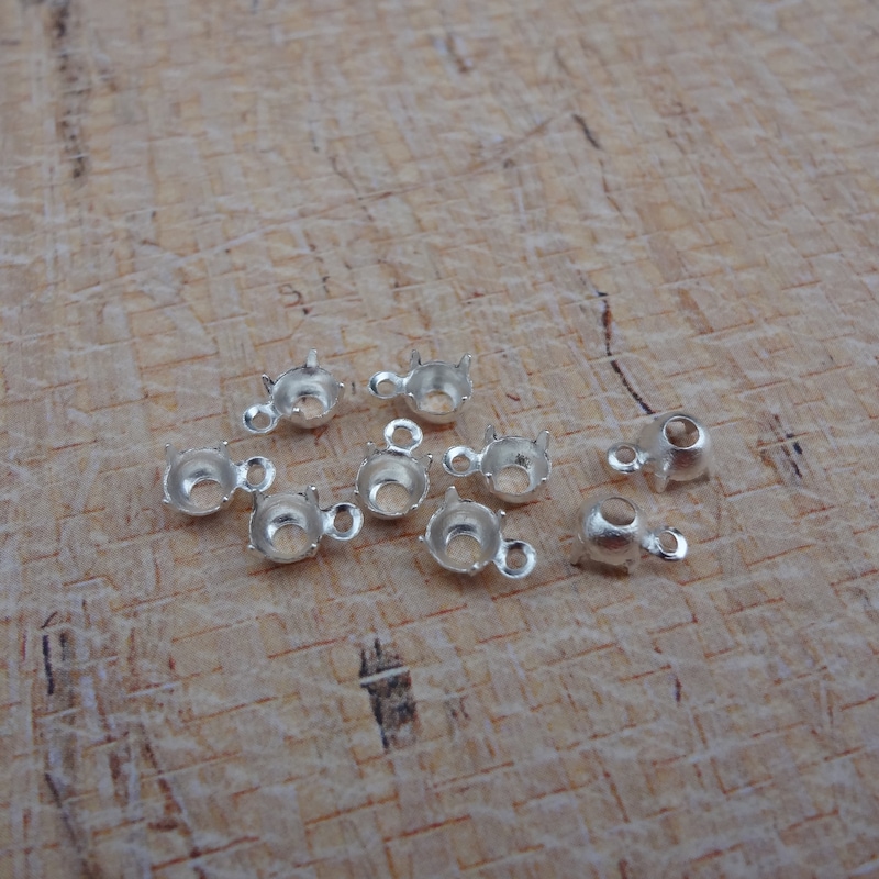 Silver Ring 4mm Cab - Etsy