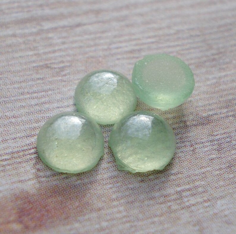 4.5mm Light Green Pearl/Opal Flat Back Unfoiled Round Glass | Etsy