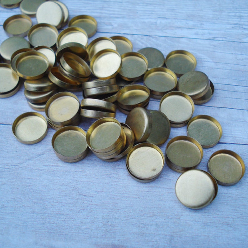 10mm Brass Round Bezel 2mm High Wall Closed Back Settings for - Etsy