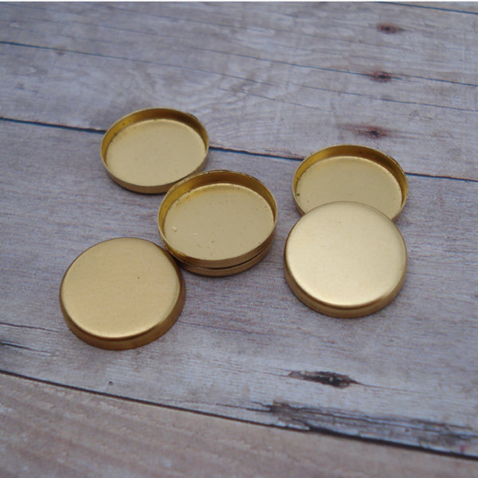 15mm Brass Round Bezel 2mm High Wall Flat Back Rhinestone Cab - Etsy