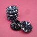 22mm Hematite Black Back Vintage Faceted Flower Shaped Glass Sew on ...