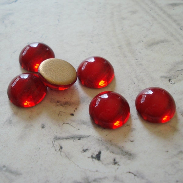Red Glass Stone - Etsy