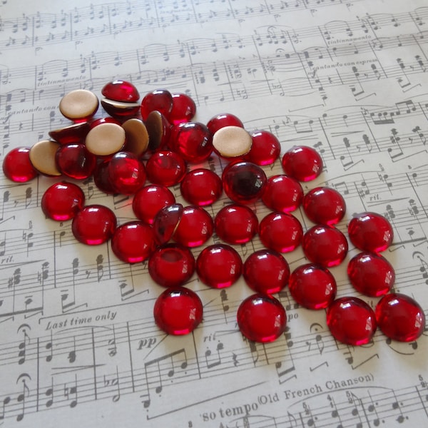 Red Glass Stone - Etsy
