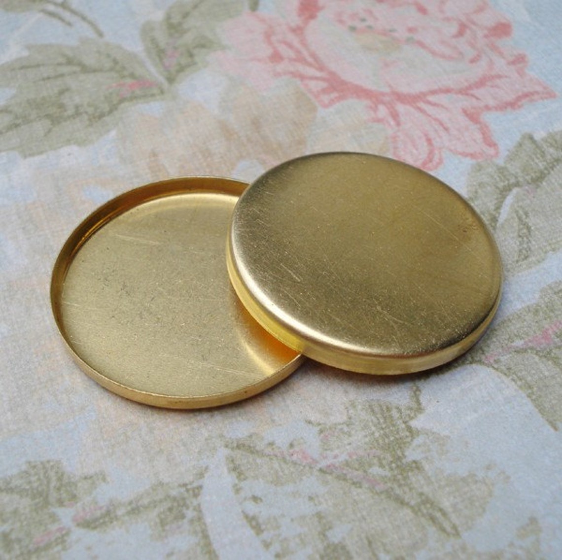 25mm Round Brass Closed Back Bezel Settings With 2.6mm High Wall for ...