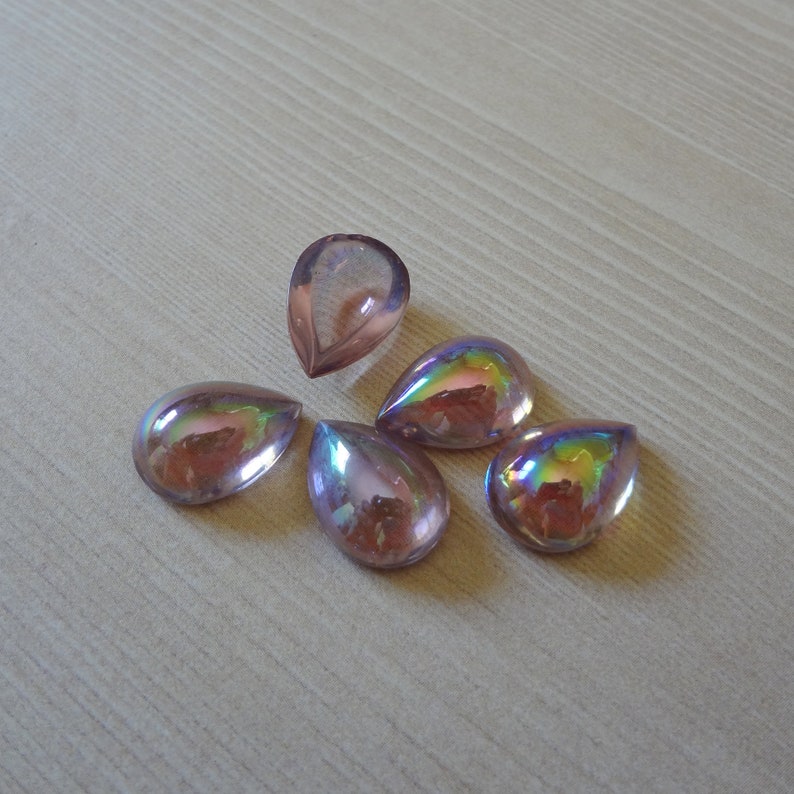 18x13mm Vintage Light Amethyst AB Pear/teardrop Unfoiled Flat - Etsy