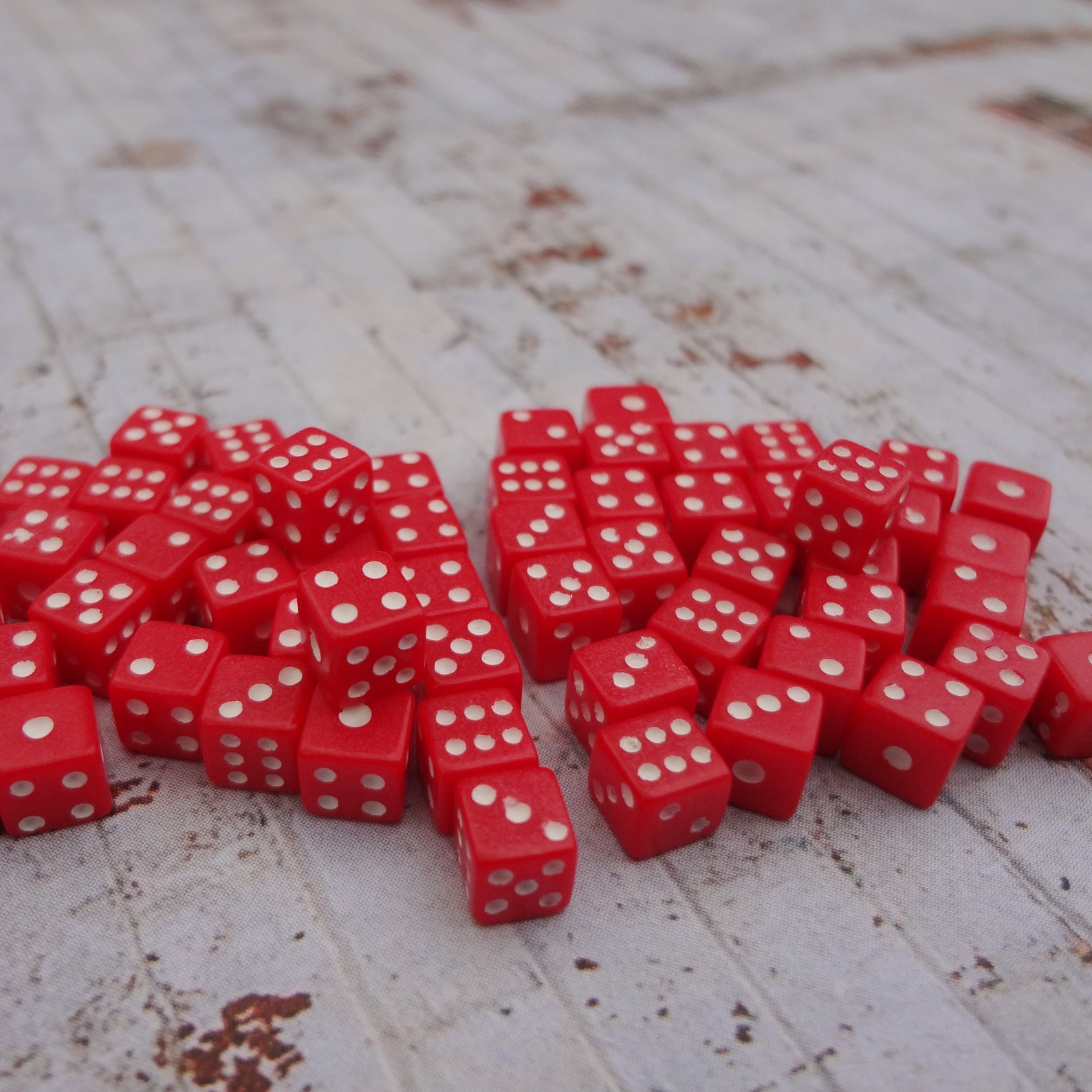 5mm Miniature Dice Red With White Dots NO Holes Plastic Cubes - Etsy ...