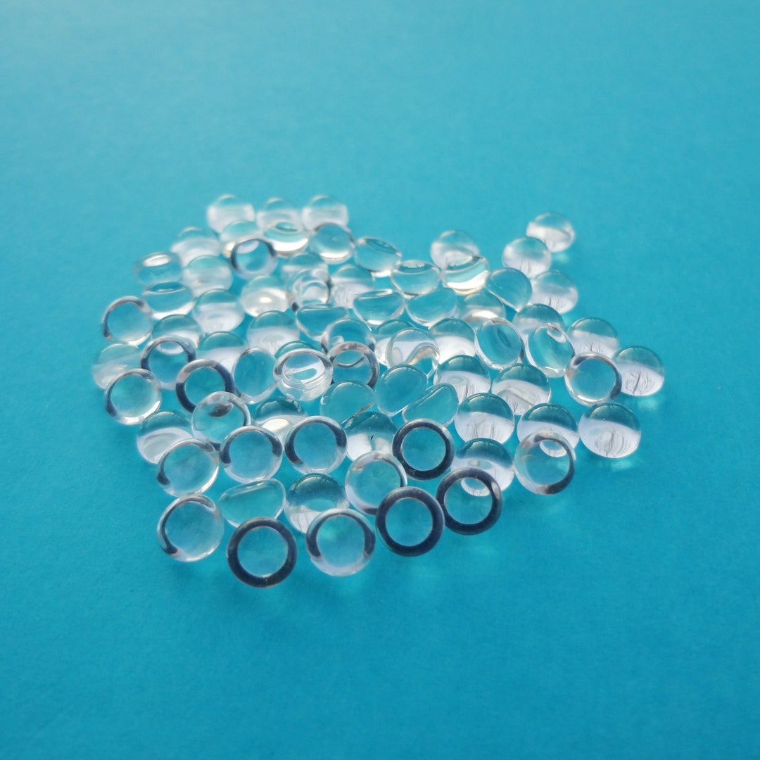 5mm Crystal Clear Czech Preciosa Glass Flat Back Smooth Top Dome ...