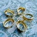 14x10mm Gold Plated 1 Ring Open Back Oval Rhinestone Prong Settings for ...