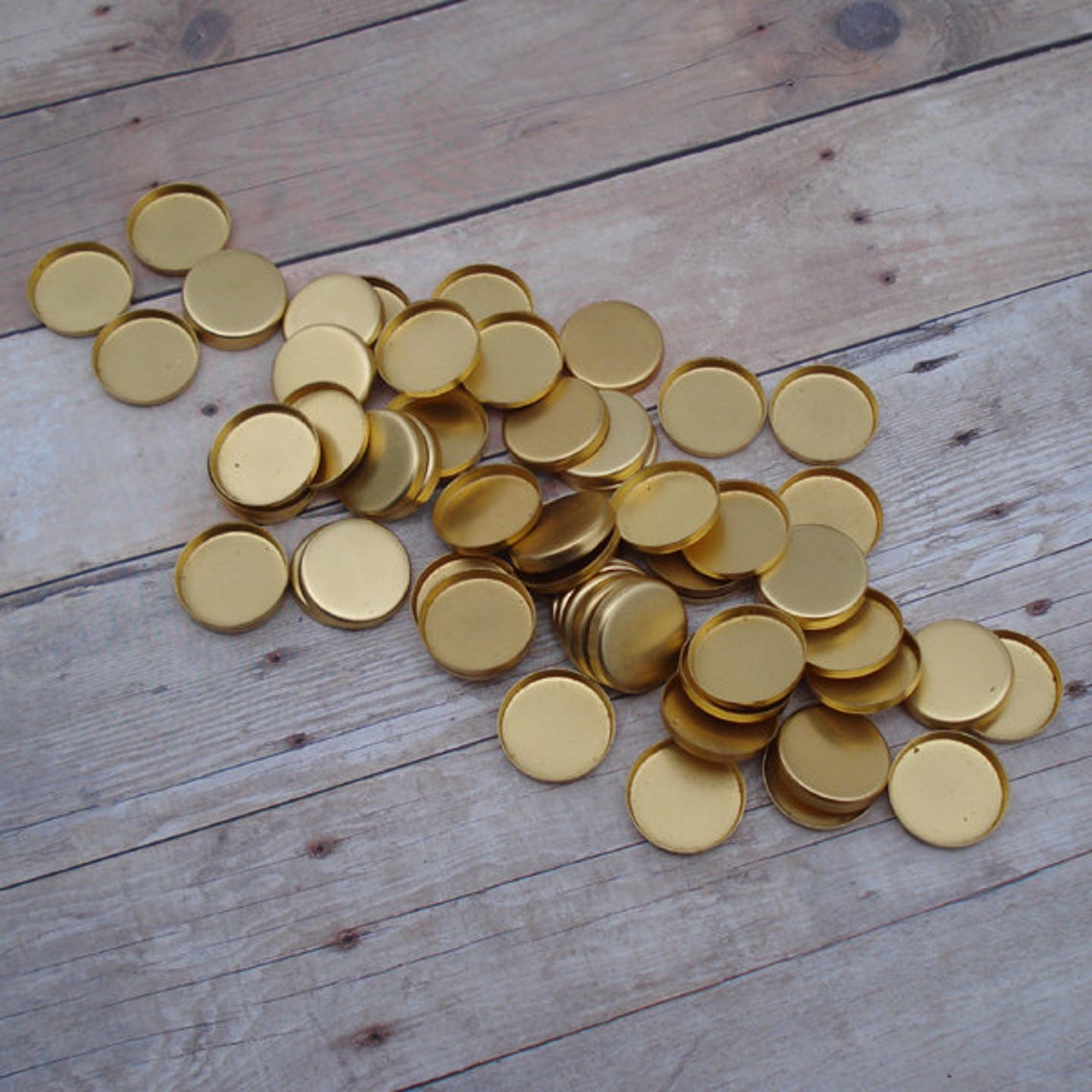 15mm Brass Round Bezel 2mm High Wall Flat Back Rhinestone Cab - Etsy