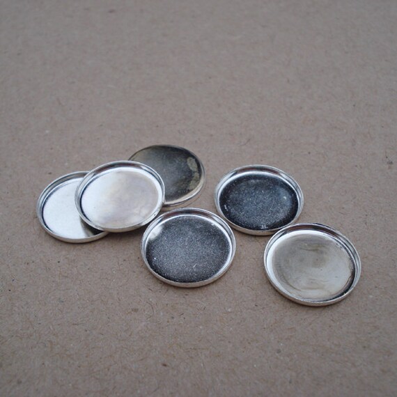 12mm Sterling Silver Plated Round 1.5mm Low Wall Bezel | Etsy