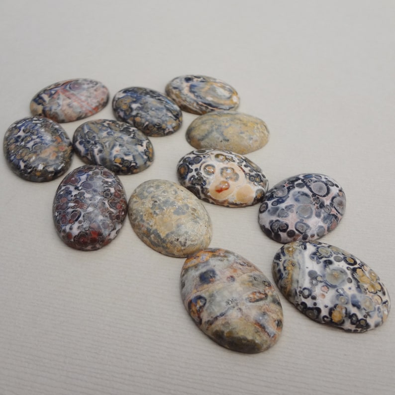 25x18mm Leopard Skin Agate Flat Back Smooth Top Mineral Cab 1pc - Etsy