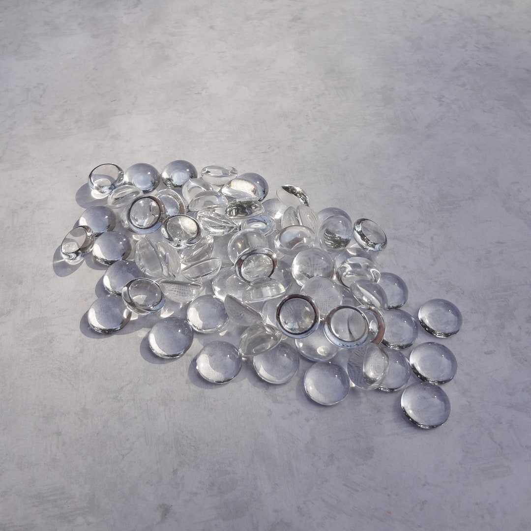 10mm Crystal Clear Czech Preciosa Glass Flat Back Smooth Top Dome ...