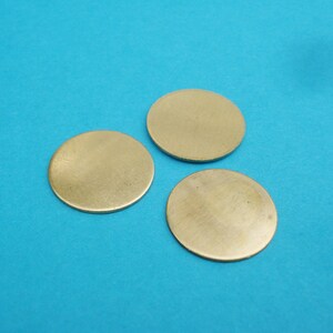 Brass 12.5mm or 1/2" No Hole Flat Round Disc Pad Blank Stampings or ...