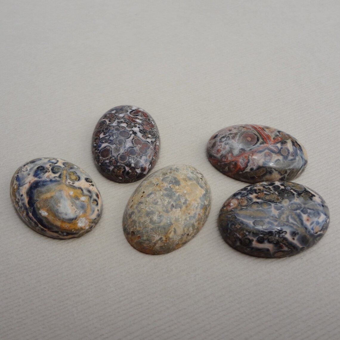 25x18mm Leopard Skin Agate Flat Back Smooth Top Mineral Cab | Etsy