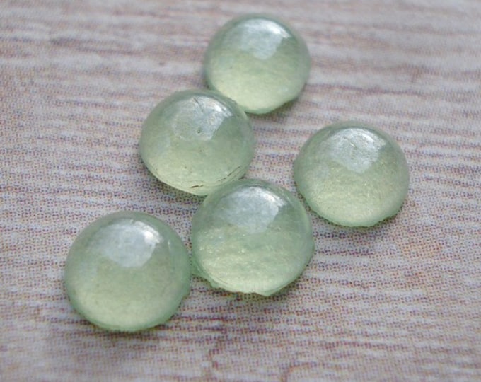 4.5mm Light Green Pearl/opal Flat Back Unfoiled Round Glass - Etsy