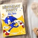 Sonic Shadow Super Sonic Invitation, Super Hedgehog Kids Party E-invite ...