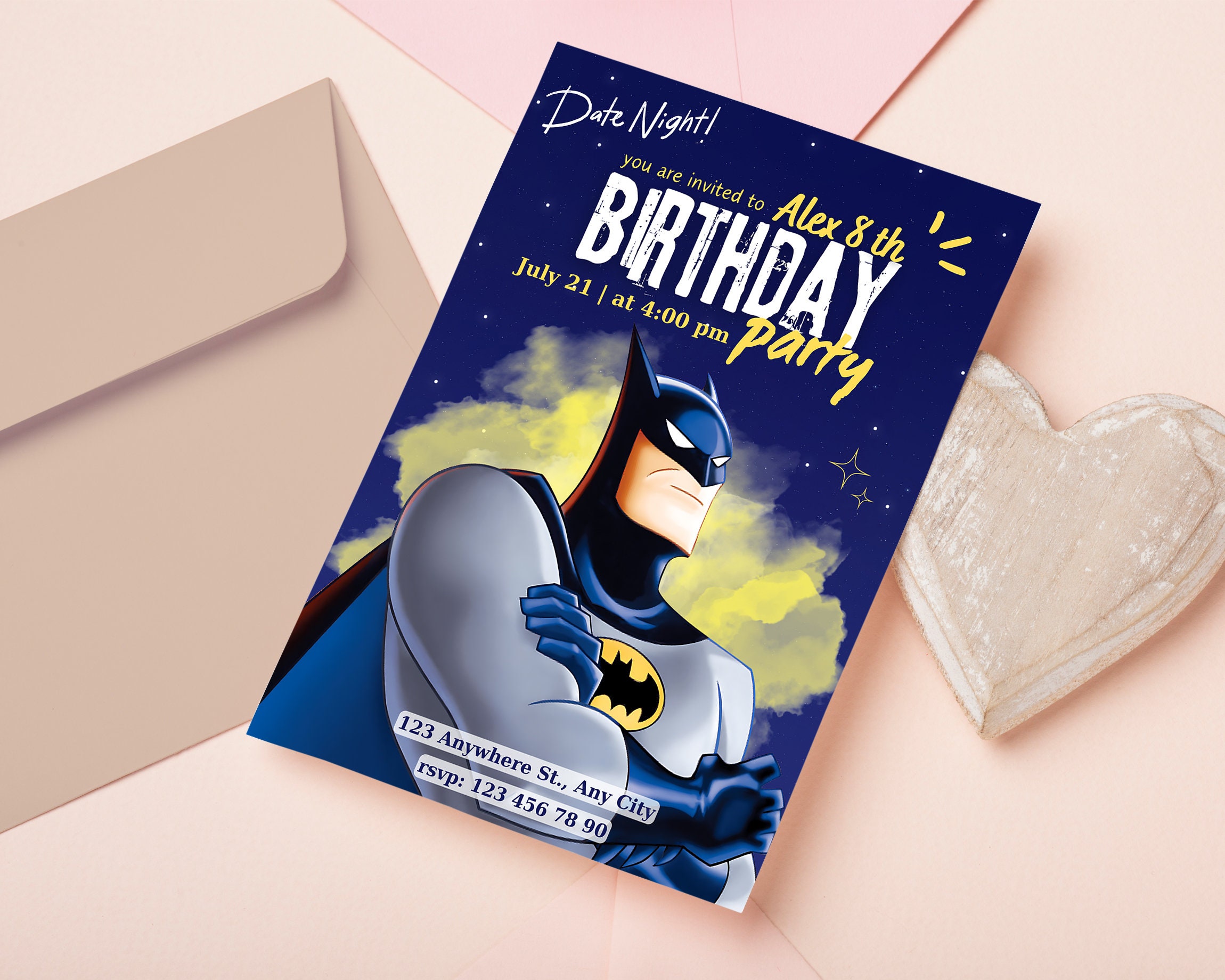 Editable Bat Birthday Invitation Digital,printable Bat Boy Birthday ...