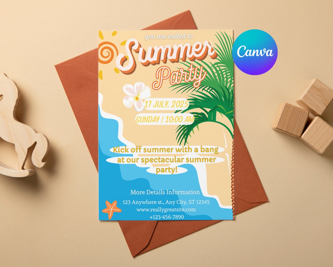 Editable Splish Splash Birthday Invitation Pool Party Girl Summer ...