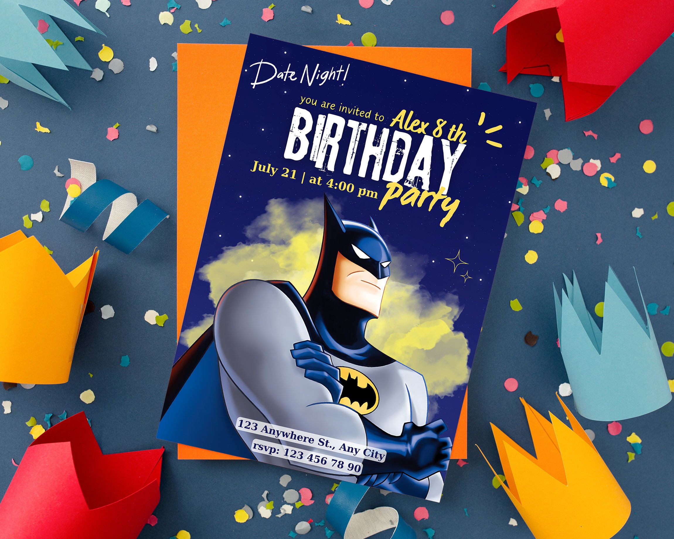 Editable Bat Birthday Invitation Digital,printable Bat Boy Birthday ...