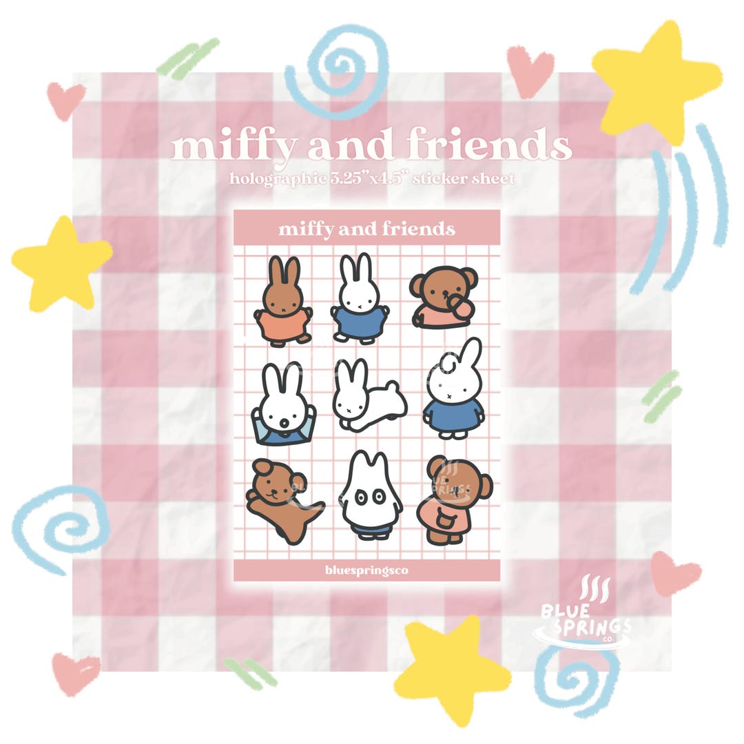 Miffy and Friends Holographic Deco Sticker Sheets | Miffy, Snuffy ...