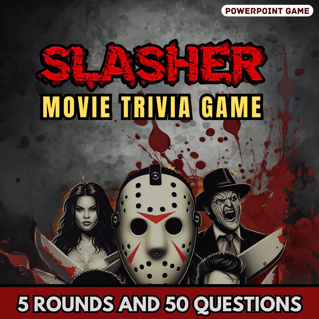 Slasher Movie Trivia Game: Horror Party Powerpoint (digital Download) - Etsy