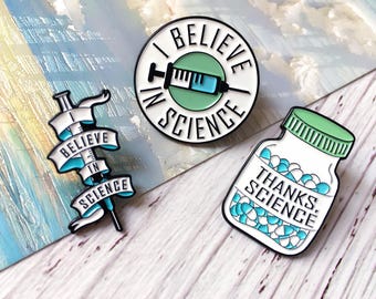 Microscope Beaker Chemistry Science Enamel Pin, STEM Badge Pin, Lapel ...
